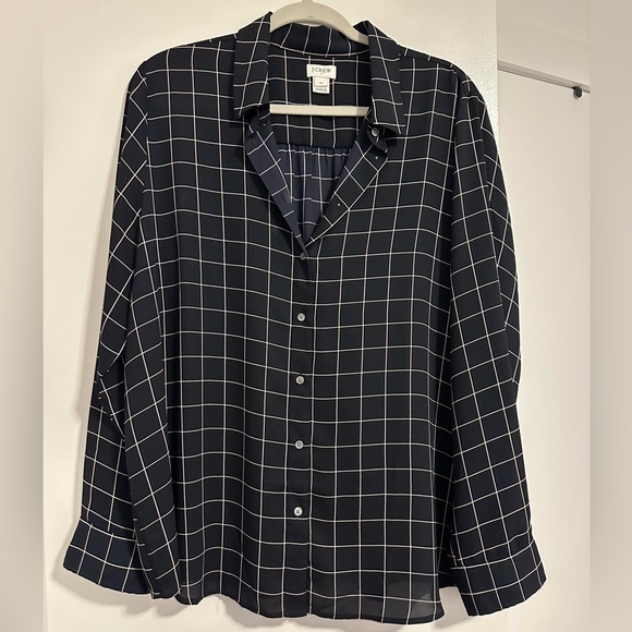 J. Crew | Tops | J Crew Pink And Navy Stripped Dress Shirt | Poshmark